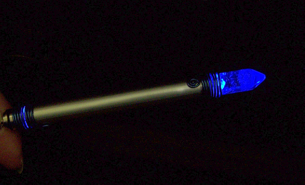 Water Element Light Up Blue Quartz Crystal Wand Pendant – My Mystic Gems