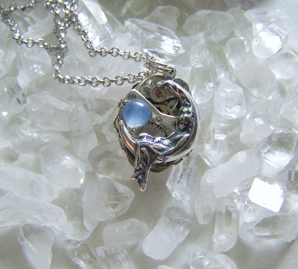 Moon Maiden Vintage Watch Works Moonstone Jewelry Pendant – My Mystic Gems