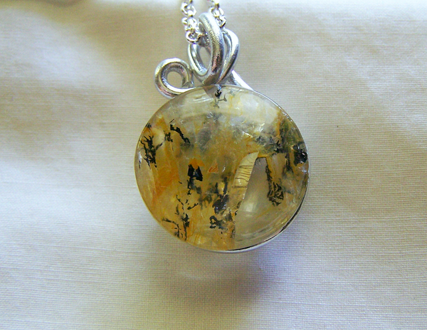 Gold Dendrite Quartz Natural Crystal Pendant – My Mystic Gems